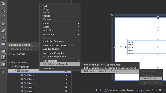 Customized Scrolling in Silverlight using Expression Blend | Kunal Chowdhury